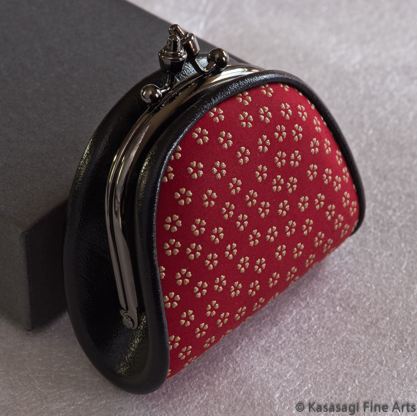 Japanese Leather Coin Clasp Purses with Cherry Blossoms - Kasasagi Fine ...