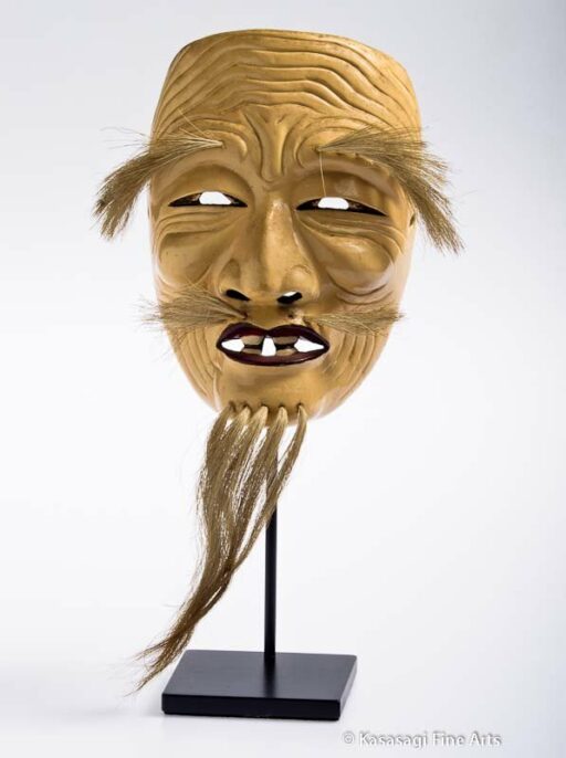 Signed Japanese Asakura-Jo Noh Mask - Kasasagi Fine Arts