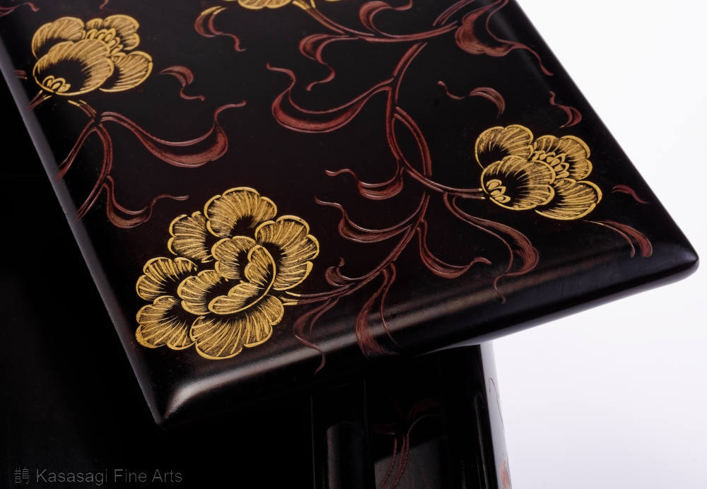 Antique Japanese Lacquer Writing Box - Kasasagi Fine Arts