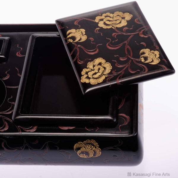Antique Japanese Lacquer Writing Box - Kasasagi Fine Arts