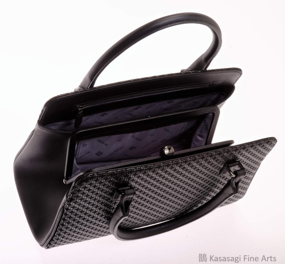 Japanese Premium Leather And Lacquer Classic Handbag - Kasasagi Fine Arts
